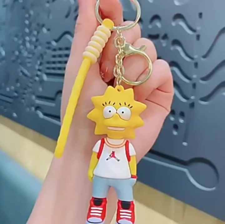 3D PVC Simpsons Family Keychain - Perfect for Back to School