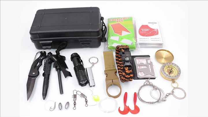 Outdoor Hiking Emergency Camping Tactical Survival Kit With Sling Bag ...