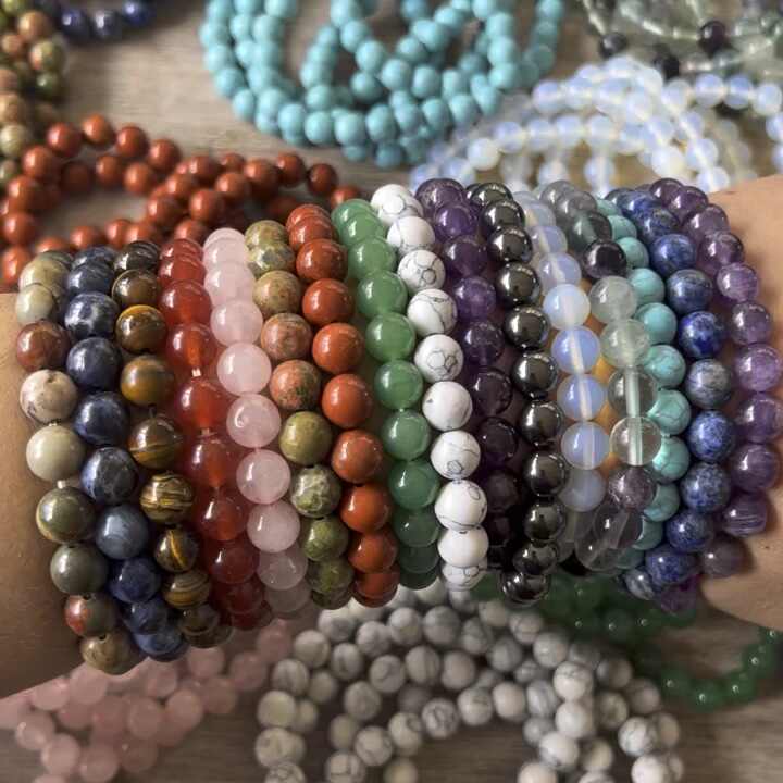Natural Stone Quartz Crystal Beads Bracelets by FAAIMI