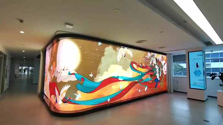 Flexible Transparent Holographic 3D LED Film for Advertising