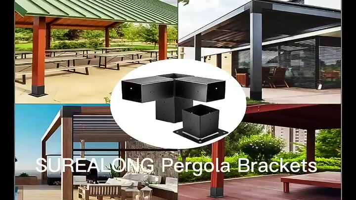 15 Slanted Roof Pergola Bracket Kit - Durable & Versatile