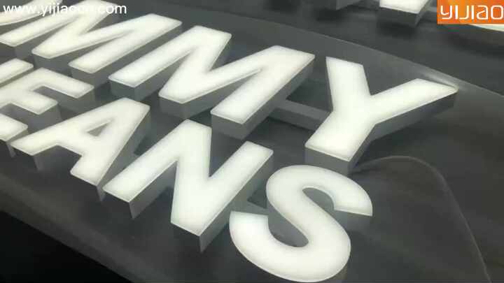 Custom Designed Metal Front Lit Channel Letter Stainless Steel Face Lit ...
