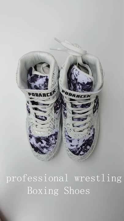 Professional Boxing Boots - Customized PU Leather Shoes