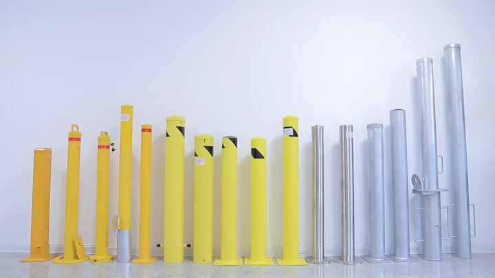 metal bollard bollard spring loaded crowd control bollards ensures ...