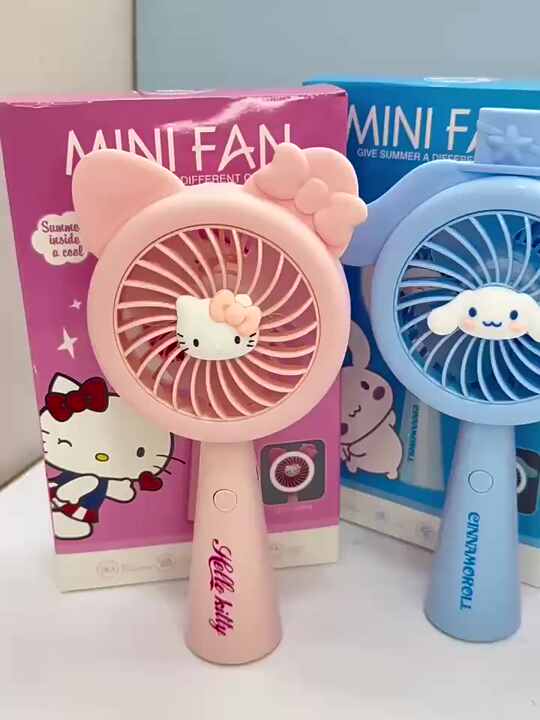 Al Kuromi My Melody Cinnamoroll Cartoon Three-speed Small Fan Handheld ...