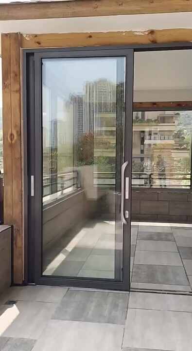 Custom Aluminum Mosquito Screen Door - Heat Insulating Glass