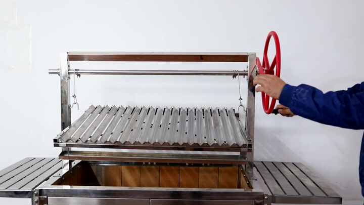 Customized Steel Built in Brick Asado Grill Parrilla Argentine Charcoal ...