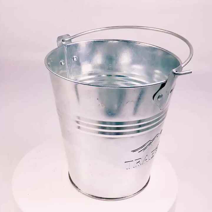 Mini Galvanized Steel Bucket with Handle - Sustainable & Durable