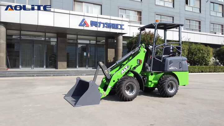 AOLITE E606 600千克650千克100% 电动微型轮式装载机中国ALT小型全地形铅酸电池紧凑型前端装载机| Alibaba.com