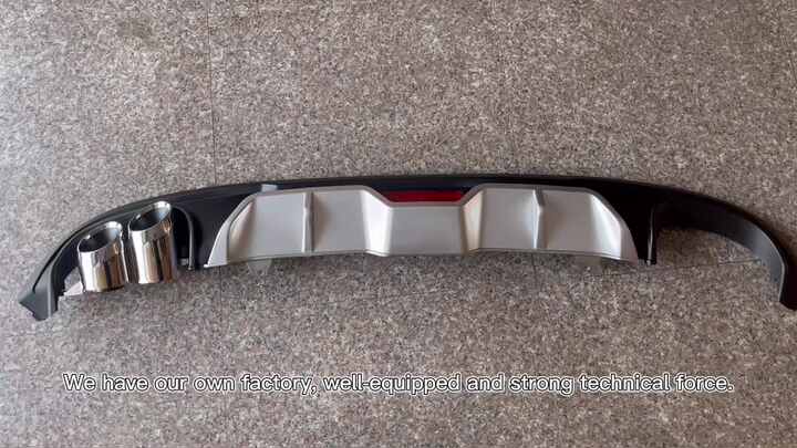 RS Carbon Fiber Rear Bumper Diffuser Exhaust Spoiler Body Kit CarPart ...