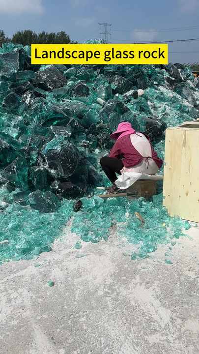 Colored landscaping slag glass garden decoration glass rocks| Alibaba.com