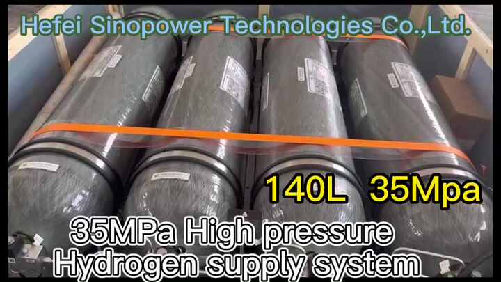 High Safe Level Hydrogen Gas Tank Assembly 35MPa Hydrogen Storage ...