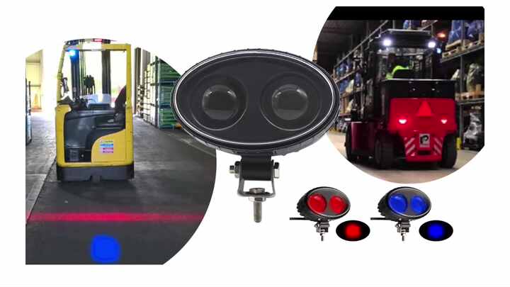 DC10-80V Blue Point Danger Zone LED Lamp 10W Forklift Light