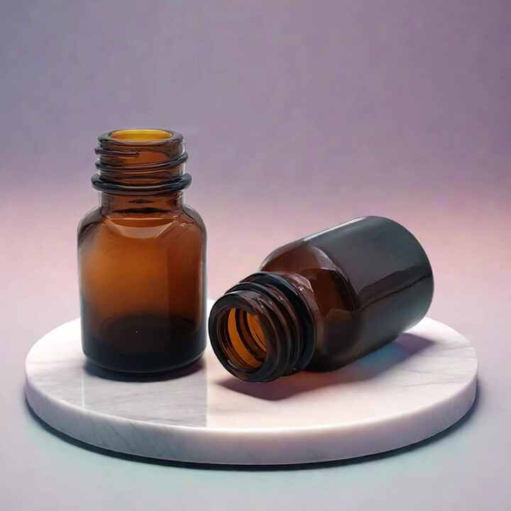 10ml Amber Bottle Large Mouth Black Plastic Cap in Stock Rush Pwd ...