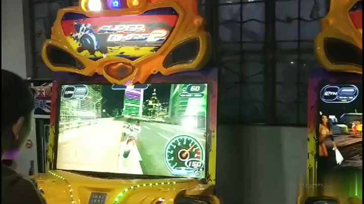 Hotselling Coin Operated Super Bike 2 FF Motor Arcade Car Racing Video ...