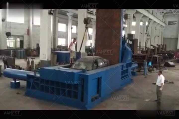 VANEST Fully Automatic Hydraulic Scrap Metal Baler Waste Iron Baling ...
