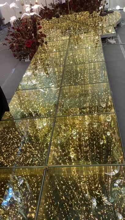 Glass Floor Wedding - Elegant Tempered Glass Stage Platform
