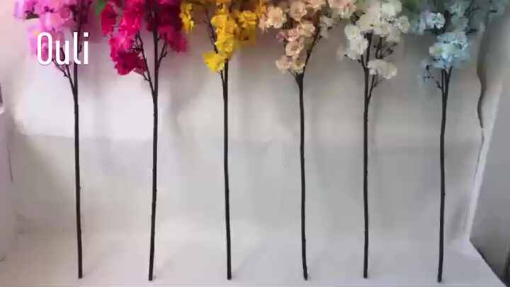N-0208 Bulk Silk Cherry Blossom Branches for Decorative Use