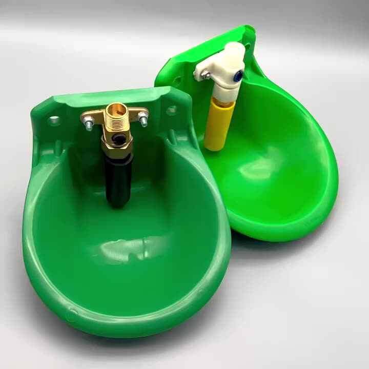 Copper Valve Sheep Goat Water Bowl - Green Plastic Drinking Bowl for ...