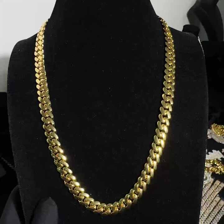 14K Gold Plated Cuban Chains - Durable & Stylish Necklaces
