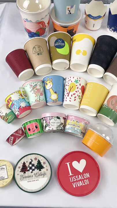 Customized Logo Design Paper Cups - Bio-Degradable & Disposable