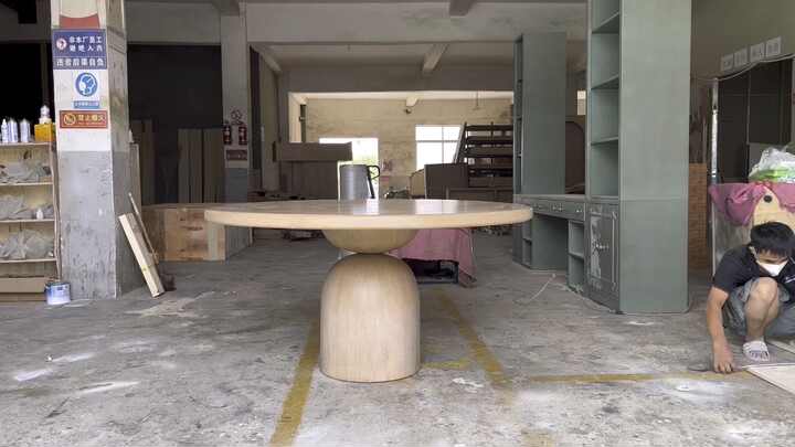 Nordic Modern Dining Room Furniture Bell Round Dining Table Wooden ...