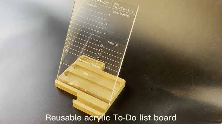 Transparent Acrylic Dry Erase Board for Desk to Do List Planner Table ...