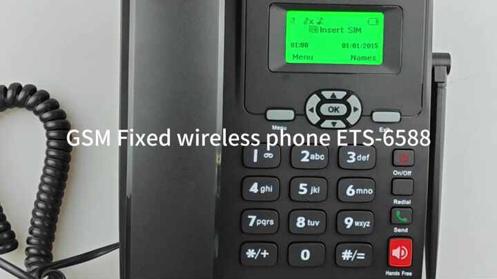 2 Sim Slot Desktop GSM Telephone - Wireless Cordless Phone