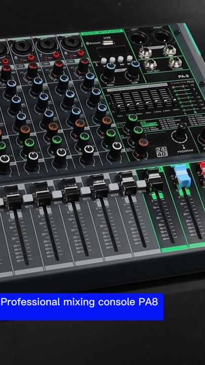 OEM PA8 Professional Console - 8 Channel Audio Mixer