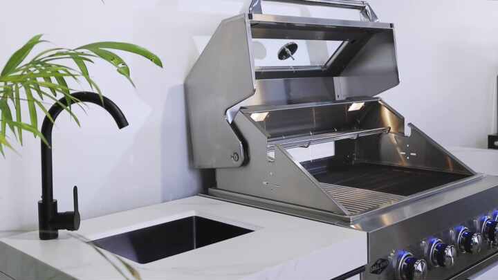 Stainless Steel Outdoor Modular Kitchen with Sink Gas BBQ Grills ...
