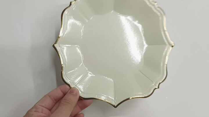 DAMAI Eid Mubarak Paper Plate Disposable Light Blue Paper Plate Mubarak ...