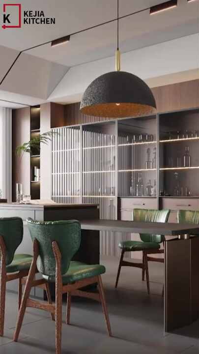 KEJIA Modern Kitchen Cabinets Combine with Kitchen Pantry Cabinets ...