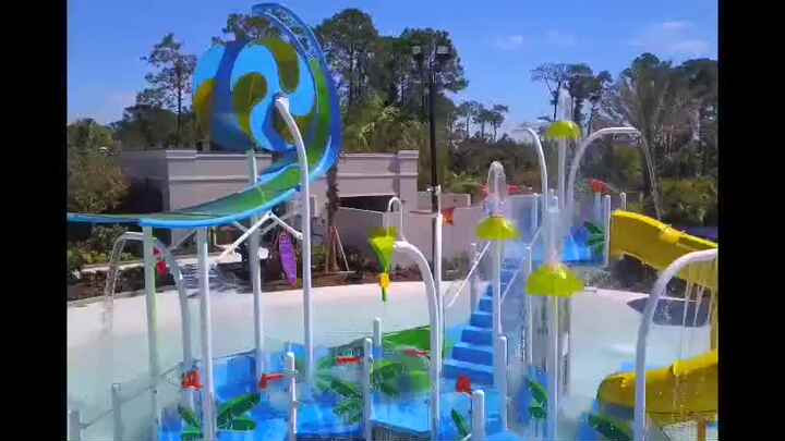 Windmill Splash Pad Park Water Play Equipment for Children Fiberglass ...