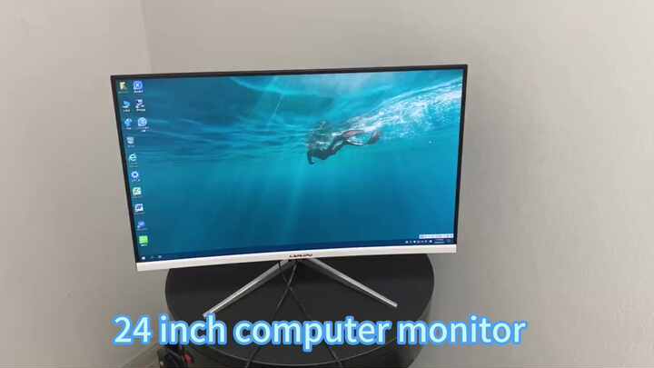 Gaming Monitor 24 Inch 1k 1920x1080 Super Wide Screen 75hz Curved Lcd ...