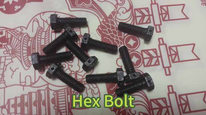 Hex Bolts With Cotter Pin Hole Split Pin Through the Shank Galvanized ...