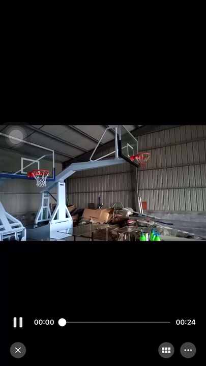12mm Tempered Glass Backboard - Ceiling Mounted Basketball Goal