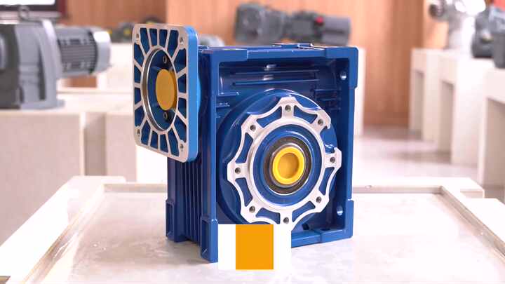 Right Angle Aluminum Body Worm Gearbox B5 B14 Flange Input Hollow Shaft ...