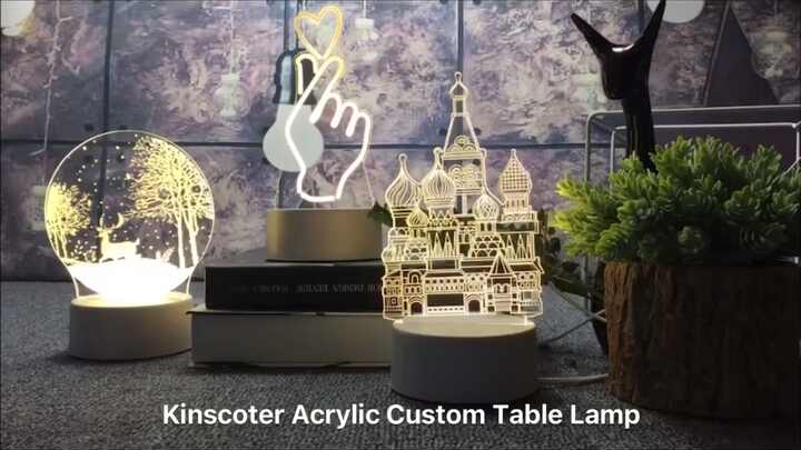 Custom By Any Picture Acrylic 3d Anime Led Table Lamp Romantic Creative ...