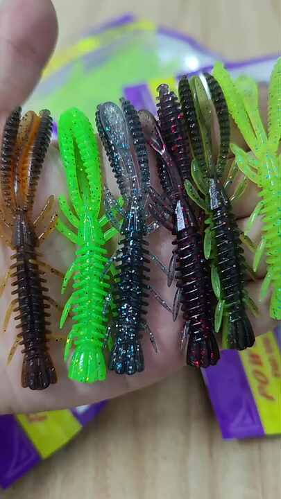 DN 7cm 5cm Fishy Smell Shrimp Lure Soft Plastic Fishing Prawn Lure ...