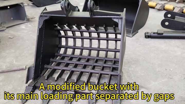 High Quality Rocks Motorized Skeleton Bucket Rock Bucket for Skid Steer ...