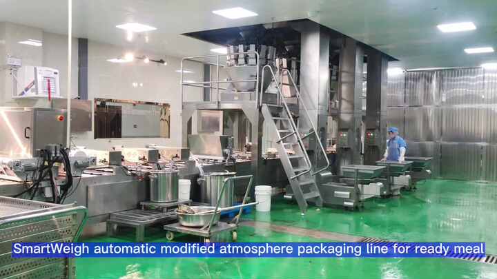 Automatic Filling Cooked Food Packing Machine Auto Ready Meal Packaging ...