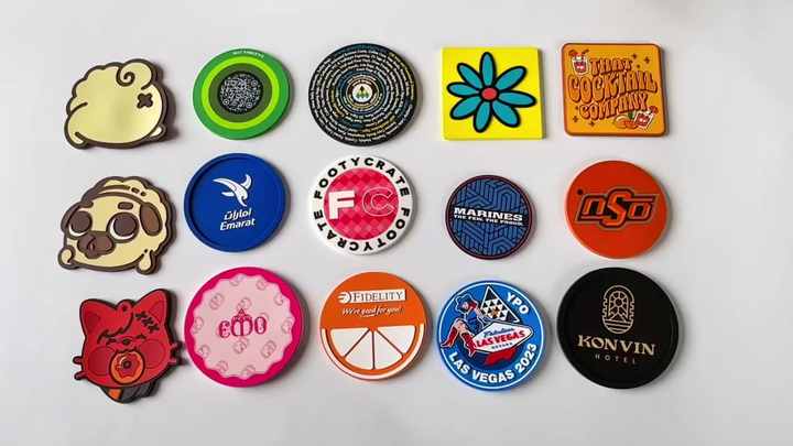 Wholesale Personalized Soft PVC Rubber Water Absorbent Coasters