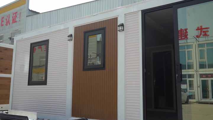 Prefabricated Flat Roof Container House Design Villa 2 Floor