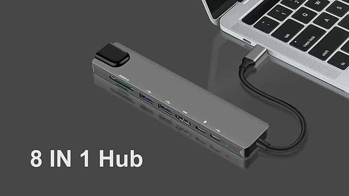 8-in-1 USB C Hub - Versatile Adapter for All Your Needs