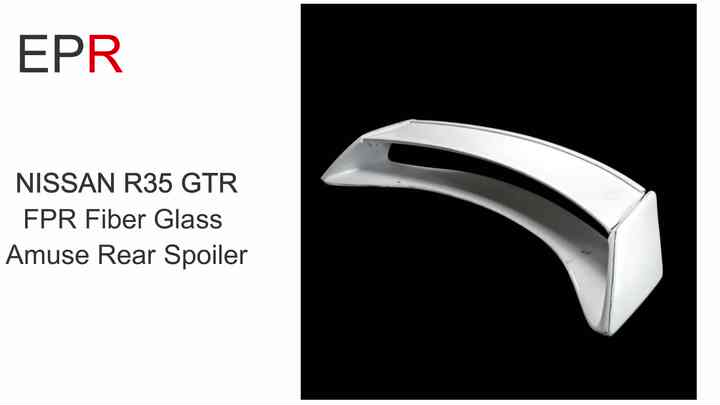 GTR R35 Fiberglass Amuse Rear Spoiler & FRP Trunk Wing Single Deck JDM ...