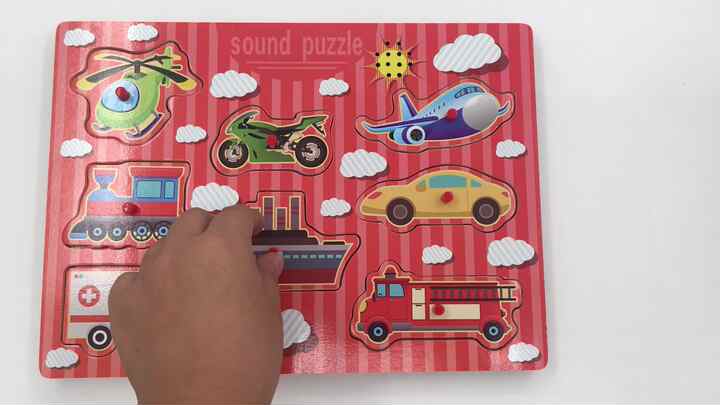 Wholesale Vehicle Tool Musical Sound Puzzle - Colorful Wooden Jigsaw ...
