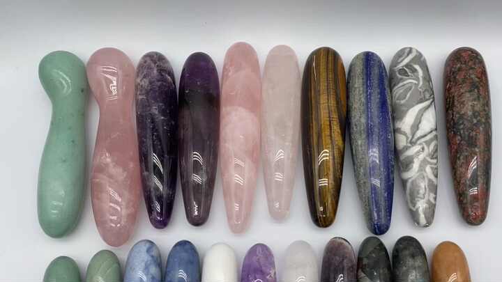 Natural Healing Crystal Stone Yoni Massage Wand Black Obsidian Massage Wand