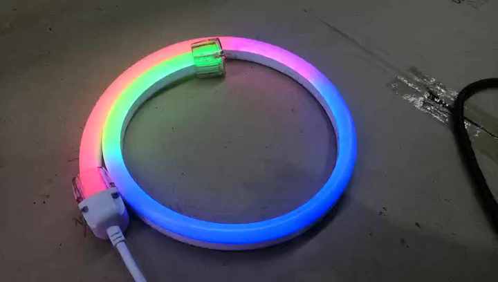 Smd5050 Addressable Dmx Rgb Led Neon Flex Light 50m Roll Up 15x26mm ...