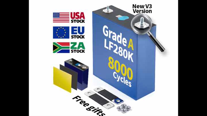 Eu Us Stock Solar Lifepo4 Akku 8000 Cycles Ev 3.2v Lf280k 280ah 300ah ...