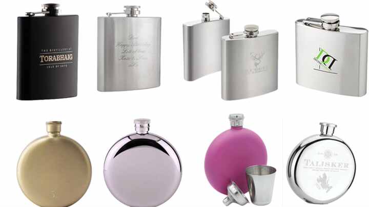 Stainless Steel Mini Hip Flask - Portable Small Liquor Flask for ...